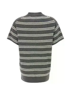 THE GARMENT Striped Polo Shirt - Grey
