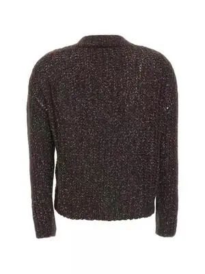 KAOS Sequin-embellished Open-knit Cardigan