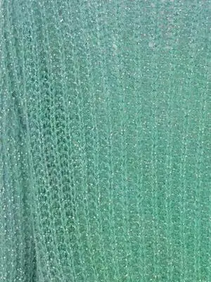 KAOS Sequin Embellished Openwork Knit Sweater