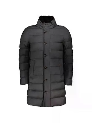 MOORER Padded Coat With Fur Collar