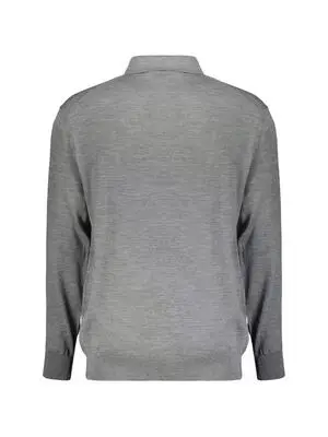 Paul & Shark 140's Merino Wool Long-sleeve Polo Shirt - Grey