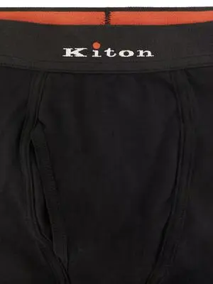 Kiton Logo-detail Boxers - Black
