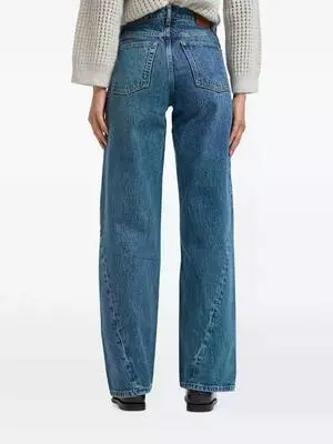 ANINE BING High Rise Wide Leg Jeans