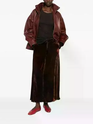 PIERRE-LOUIS MASCIA Velvet Effect Maxi Skirt