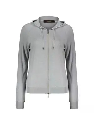 MOORER Zip-up Hooded Cardigan