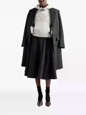 Prada Double Wool Midi Skirt