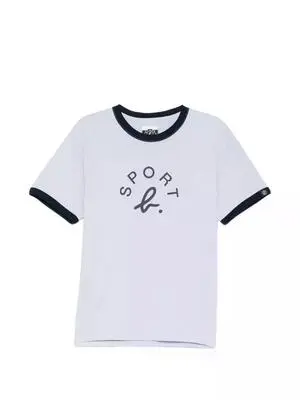 AGNES B. Logo-print T-shirt - Blue