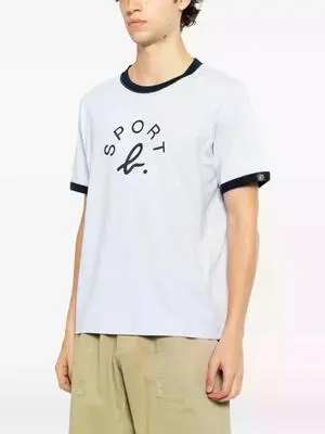 AGNES B. Logo-print T-shirt - Blue
