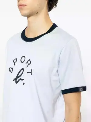 AGNES B. Logo-print T-shirt - Blue