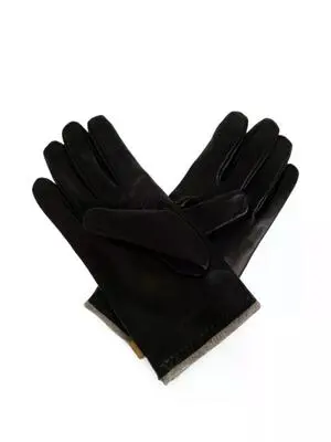 Paul & Shark Leather Gloves With Logo Detail