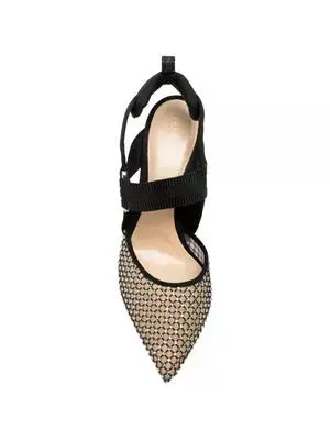 Fendi Embellished Mesh Pointed Toe Pumps