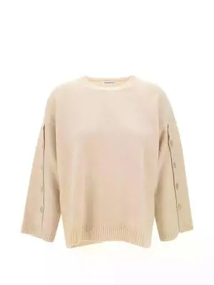 KANGRA Button-detail Crew-neck Sweater In Virgin Wool