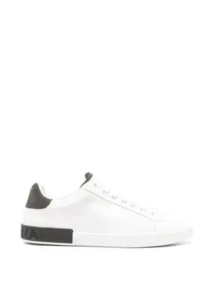 Dolce & Gabbana Contrast Heel Embossed Logo Sneakers