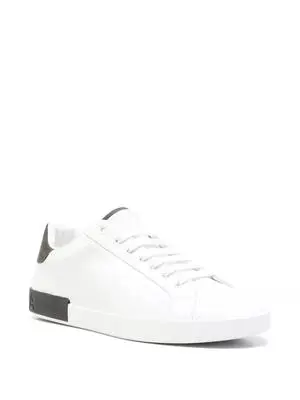 Dolce & Gabbana Contrast Heel Embossed Logo Sneakers