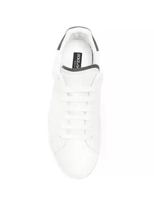 Dolce & Gabbana Contrast Heel Embossed Logo Sneakers