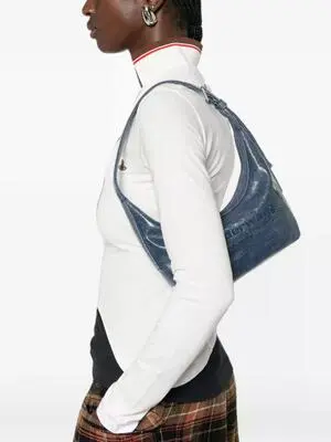 Alexander Wang Crinkled-effect Logo-debossed Shoulder Bag - Blue