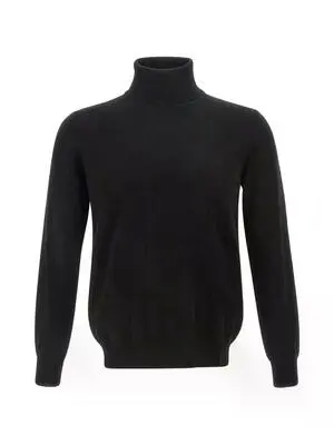 KANGRA Knitted Turtleneck Sweater - Black