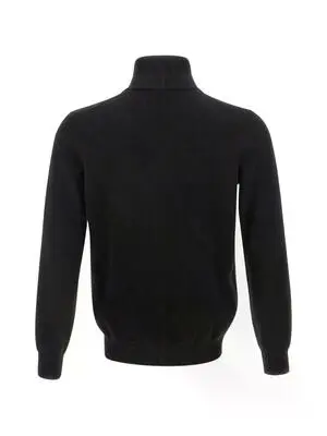 KANGRA Knitted Turtleneck Sweater - Black