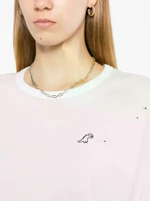 AGNES B. Logo-embroidered T-shirt