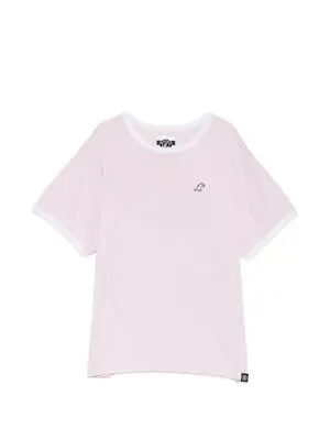 AGNES B. Logo Embroidered T-shirt - Pink