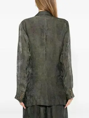 UMA WANG Damask Pattern Wrap Jacket