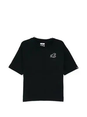 AGNES B. Logo-embroidered T-shirt - Blue