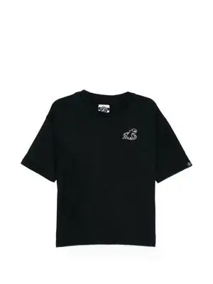 AGNES B. Logo Embroidered Crewneck T-shirt - Blue