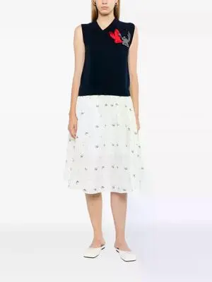 AO YES Embroidered Flared Skirt