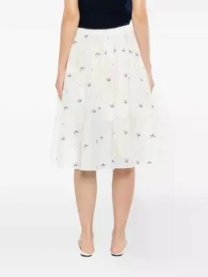 AO YES Embroidered Flared Skirt