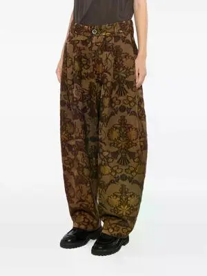 UMA WANG Floral-jacquard Trousers