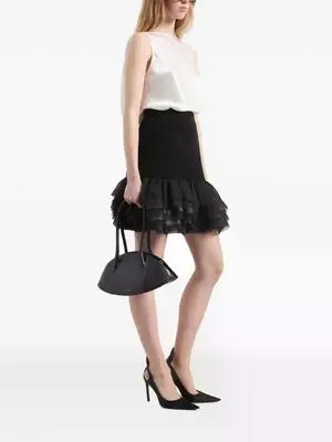 Nina Ricci Ruffled Ribbed-knit Skirt