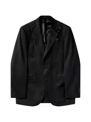 Simone Rocha Embellished Structured Blazer - Black