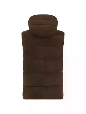 MOORER Hooded Quilted Vest