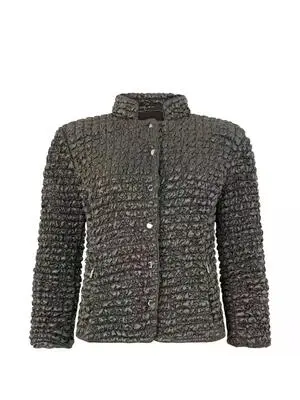 MOORER Ruched Mock-neck Jacket
