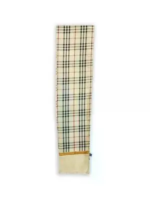 Burberry Check-pattern Fringed Scarf