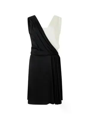 Alberta Ferretti Two-tone Draped Mini Dress