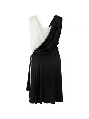 Alberta Ferretti Two-tone Draped Mini Dress
