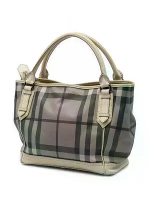 Burberry 2000-2017 Smoke Check Coated Canvas Handbag