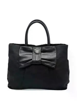 Prada Tessuto Fiocco Bow Tote Bag
