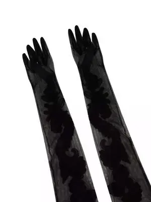 Alberta Ferretti Elbow Length Embellished Gloves