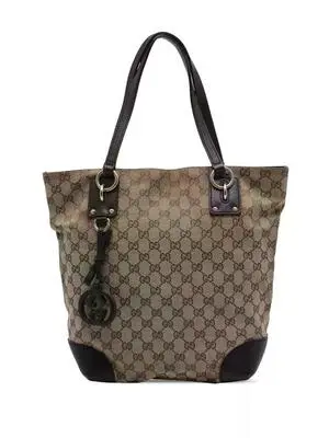 Gucci 2016-2026 Gg Canvas Gg Charm Tote Bag - Neutrals