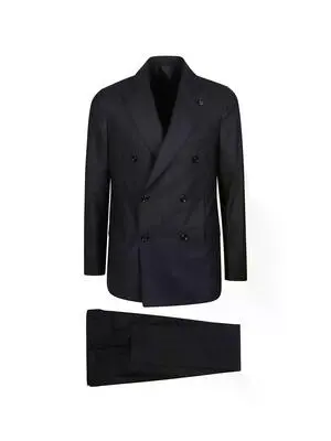 LARDINI Pinstripe Double-breasted Suit