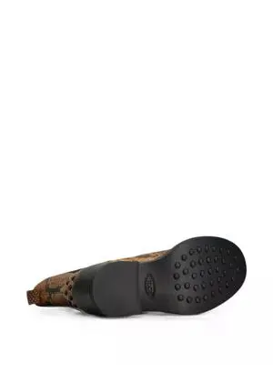 TOD'S Snake-effect Leather Ankle Boots