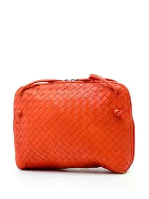 Bottega Veneta Nappa Intrecciato Nodini Crossbody Bag - Orange