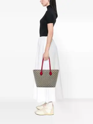 Gucci 2016-2026 Medium Gg Supreme Linea A Zip Tote Bag - Neutrals