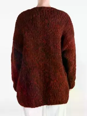 CASEY CASEY Brushed-knit Patch-pocket Cardigan - Brown