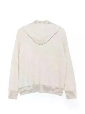 D.exterior Ribbed-trim Cardigan