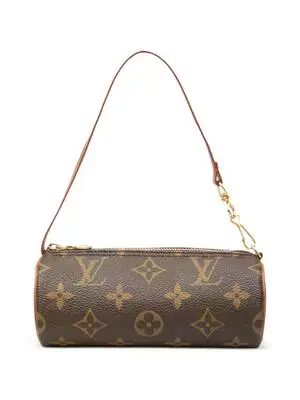 LOUIS VUITTON Monogram Papillon Pochette Handbag - Brown