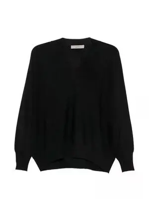D.exterior V-neck Wool Sweater