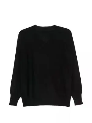 D.exterior V-neck Wool Sweater